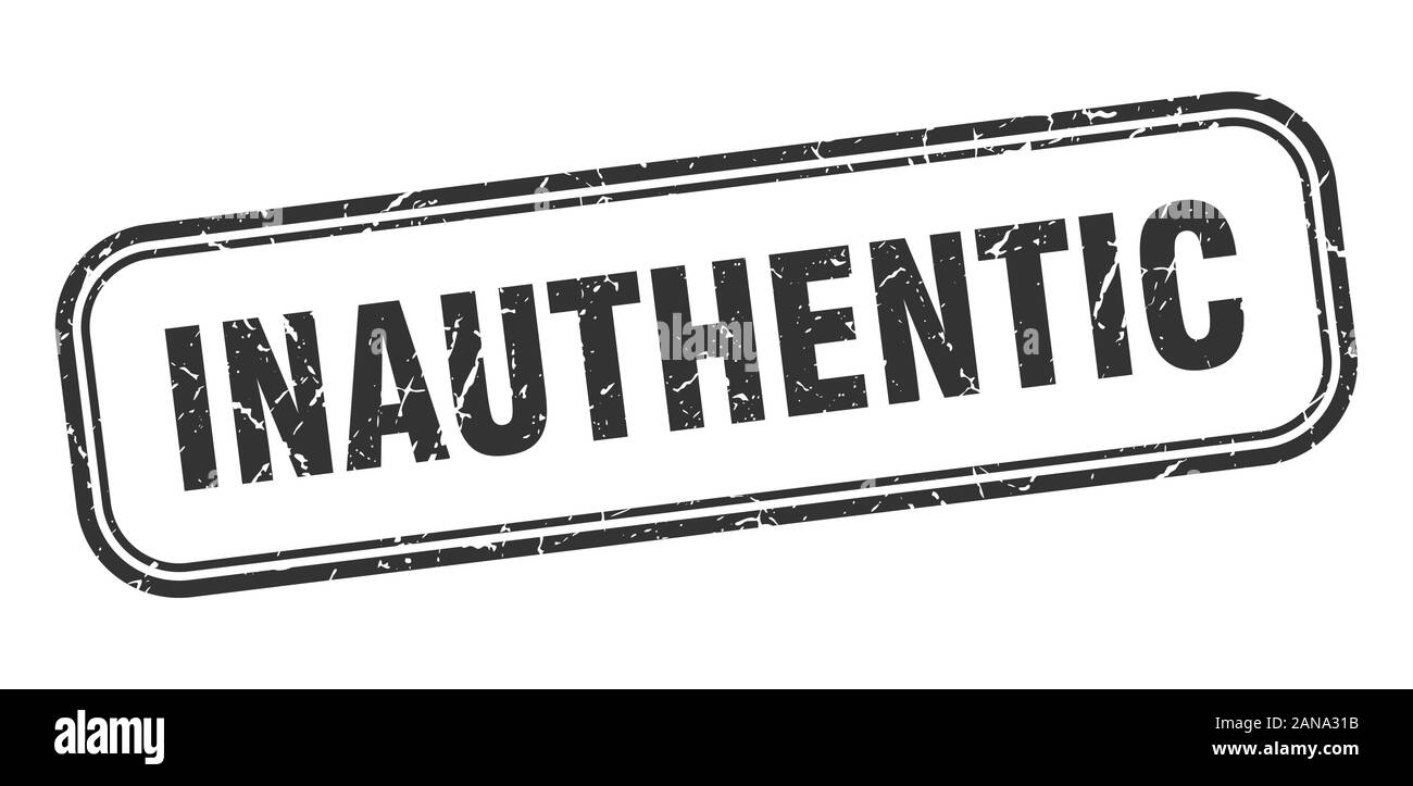 inauthentic stamp. inauthentic square grunge black sign Stock Vector ...
