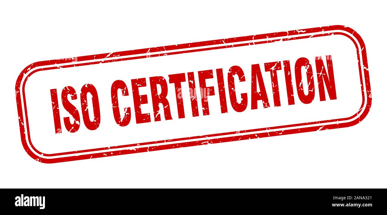 iso certification stamp. iso certification square grunge red sign Stock ...