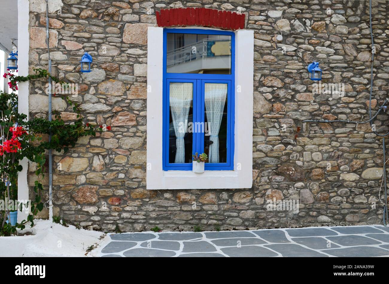 Traditional greek style window hi-res stock photography and images - Alamy