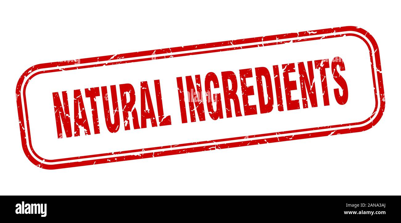 natural ingredients stamp. natural ingredients square grunge red sign ...