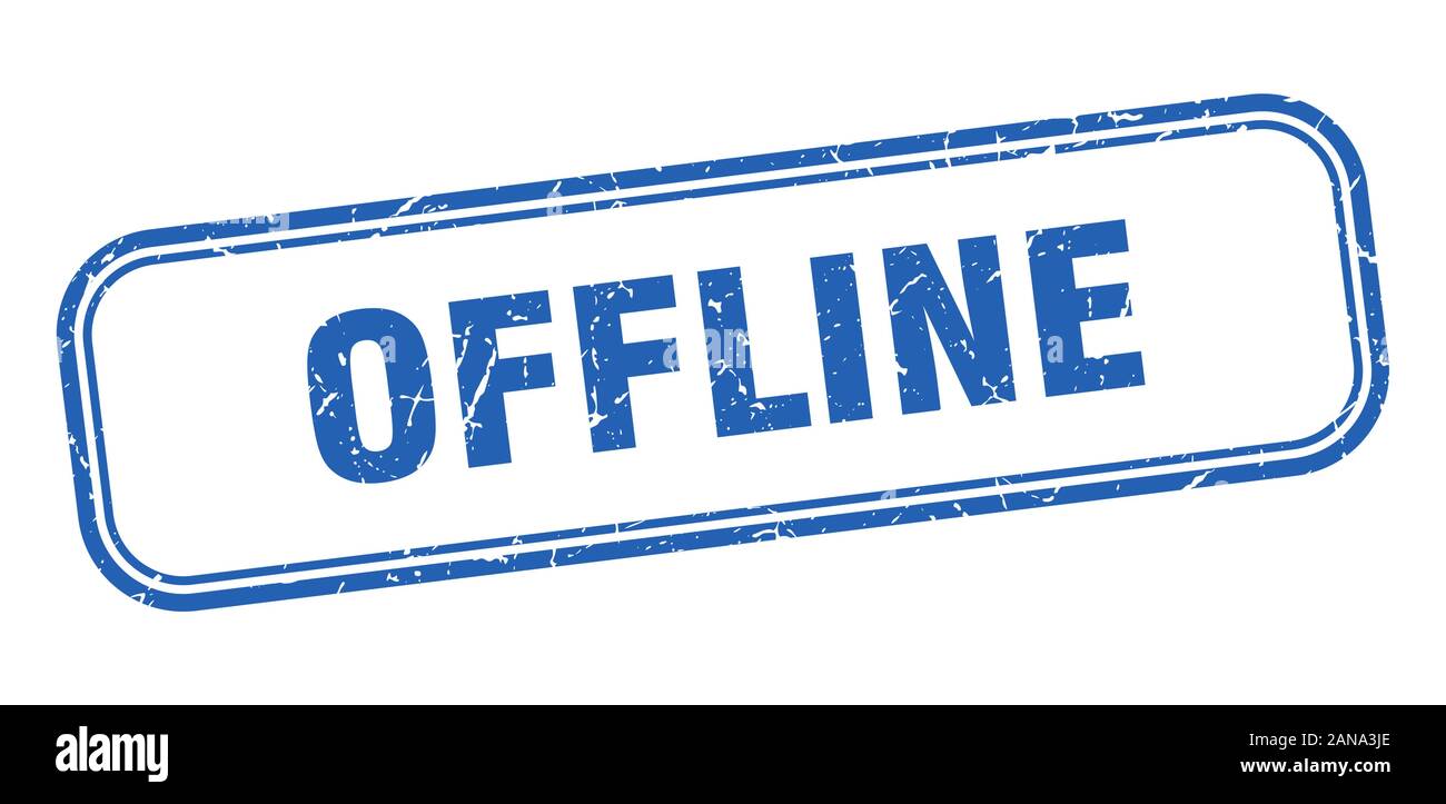 offline stamp. offline square grunge blue sign Stock Vector Image & Art ...