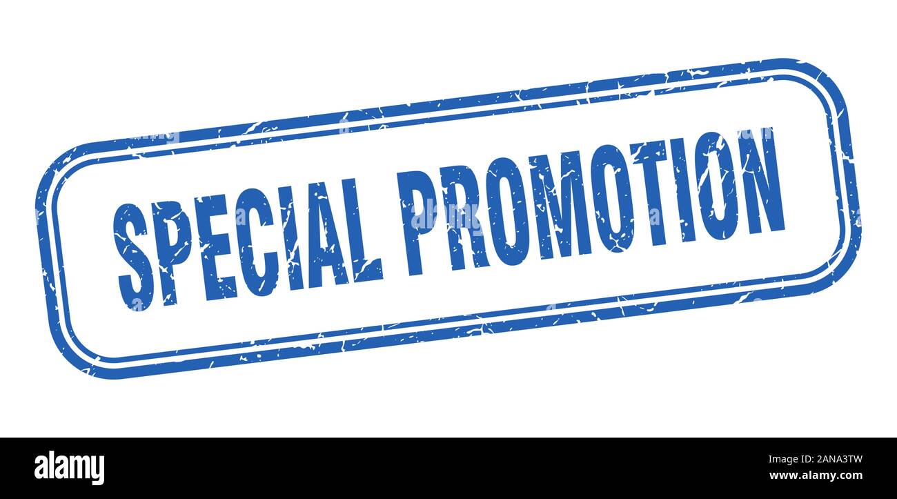 special promotion stamp. special promotion square grunge blue sign ...