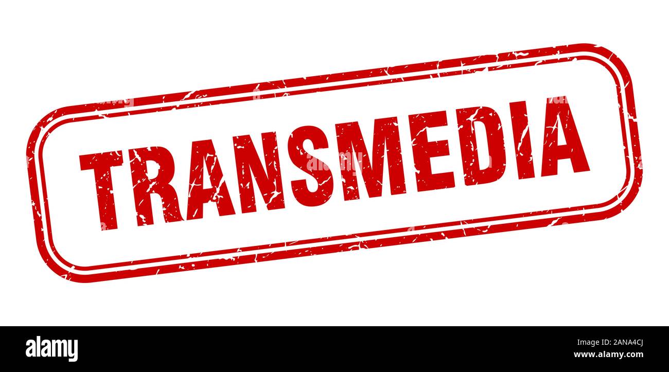 transmedia stamp. transmedia square grunge red sign Stock Vector Image ...