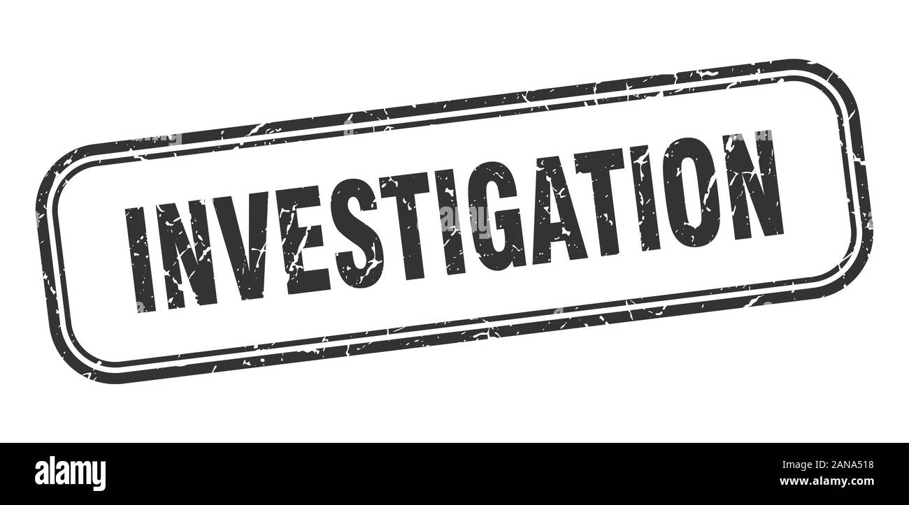 investigation stamp. investigation square grunge black sign Stock ...