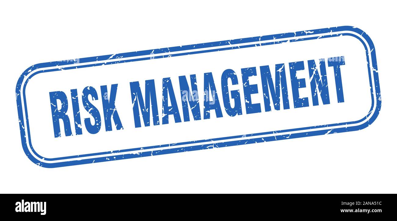 risk management stamp. risk management square grunge blue sign Stock ...