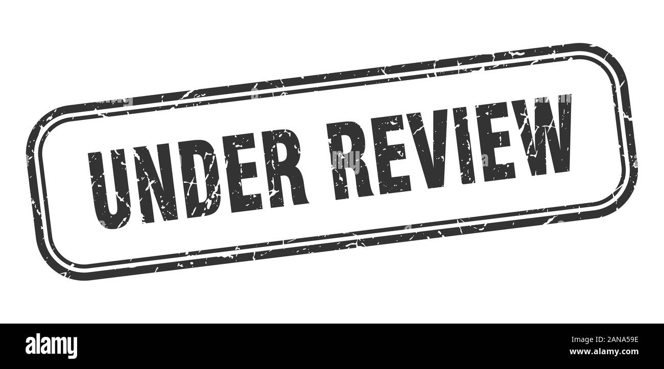 under review stamp. under review square grunge black sign Stock Vector ...