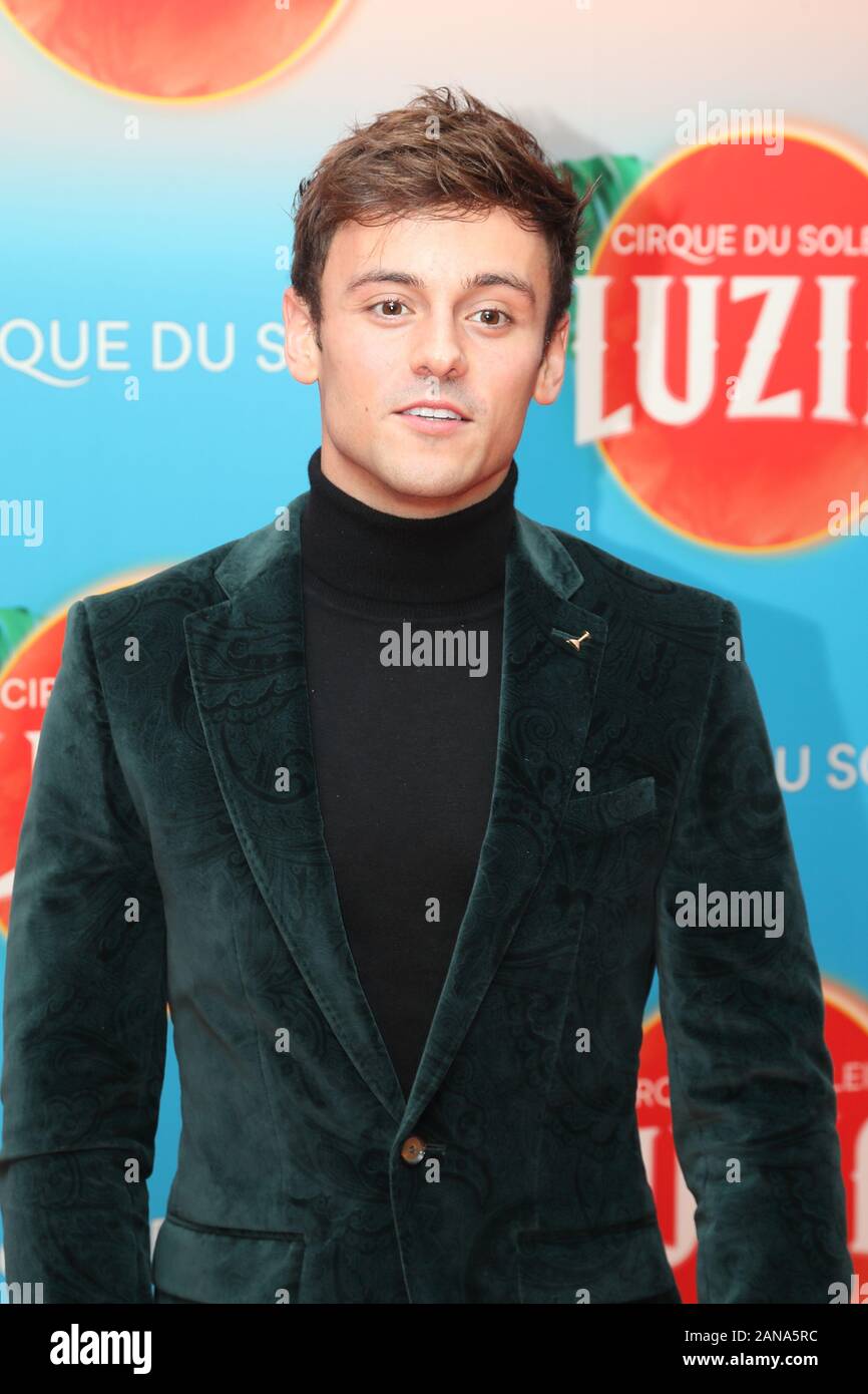 Tom Daley on the red carpet at the Cirque du Soleil – Luzia press night ...