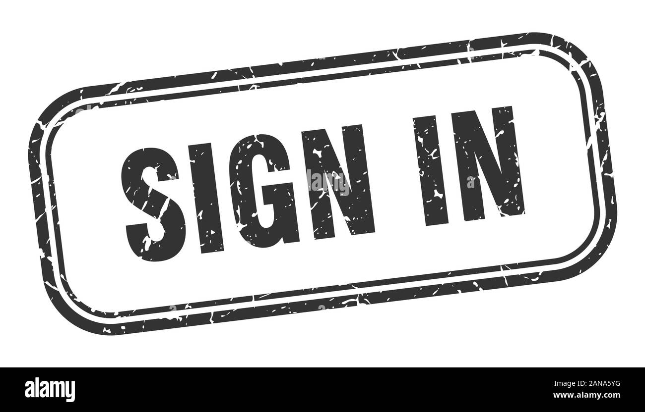 sign in stamp. sign in square grunge black sign Stock Vector Image ...