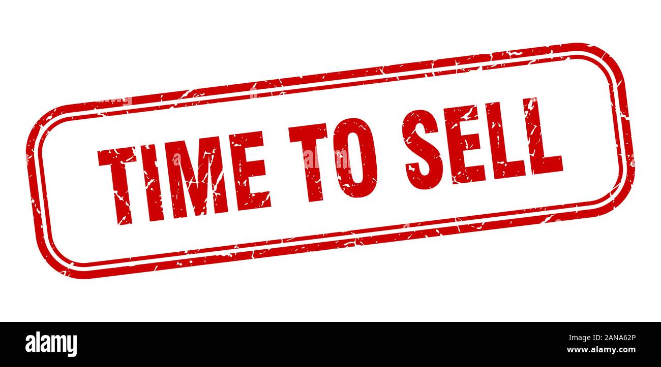 time to sell stamp. time to sell square grunge red sign Stock Vector ...