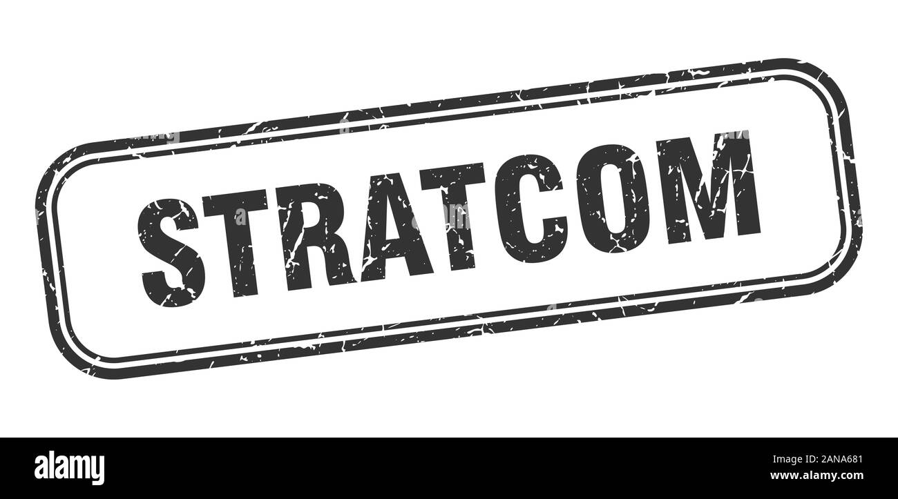 stratcom stamp. stratcom square grunge black sign Stock Vector Image ...