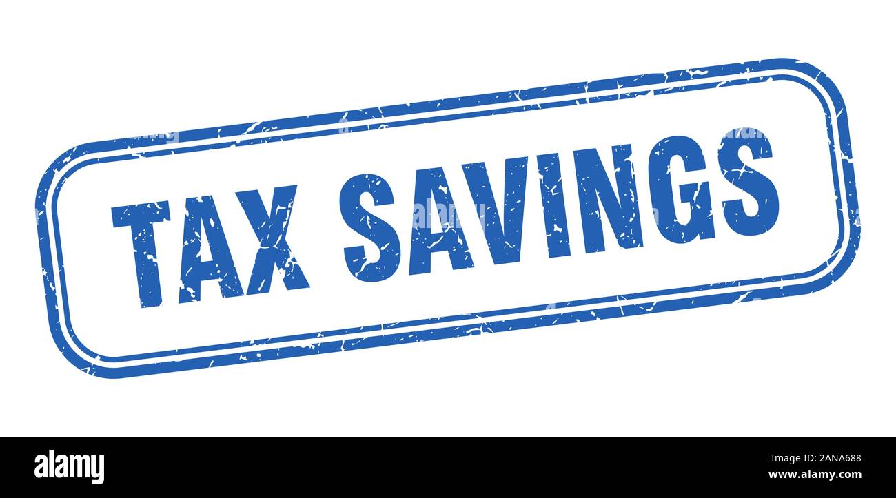 tax savings stamp. tax savings square grunge blue sign Stock Vector ...