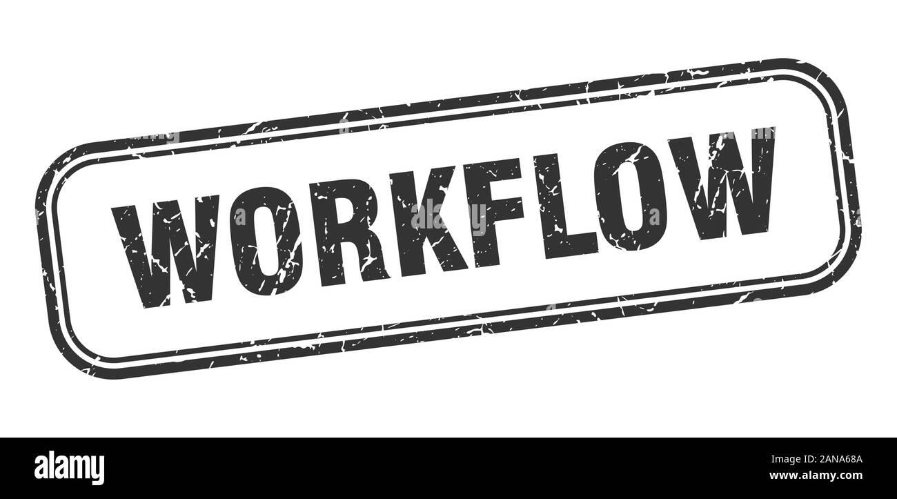 workflow stamp. workflow square grunge black sign Stock Vector Image ...