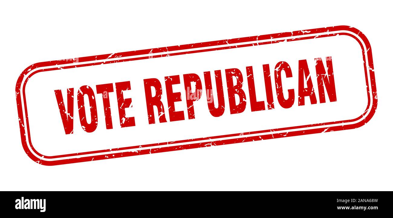 vote republican stamp. vote republican square grunge red sign Stock ...
