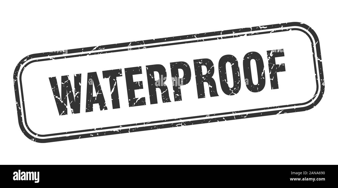 waterproof stamp. waterproof square grunge black sign Stock Vector ...