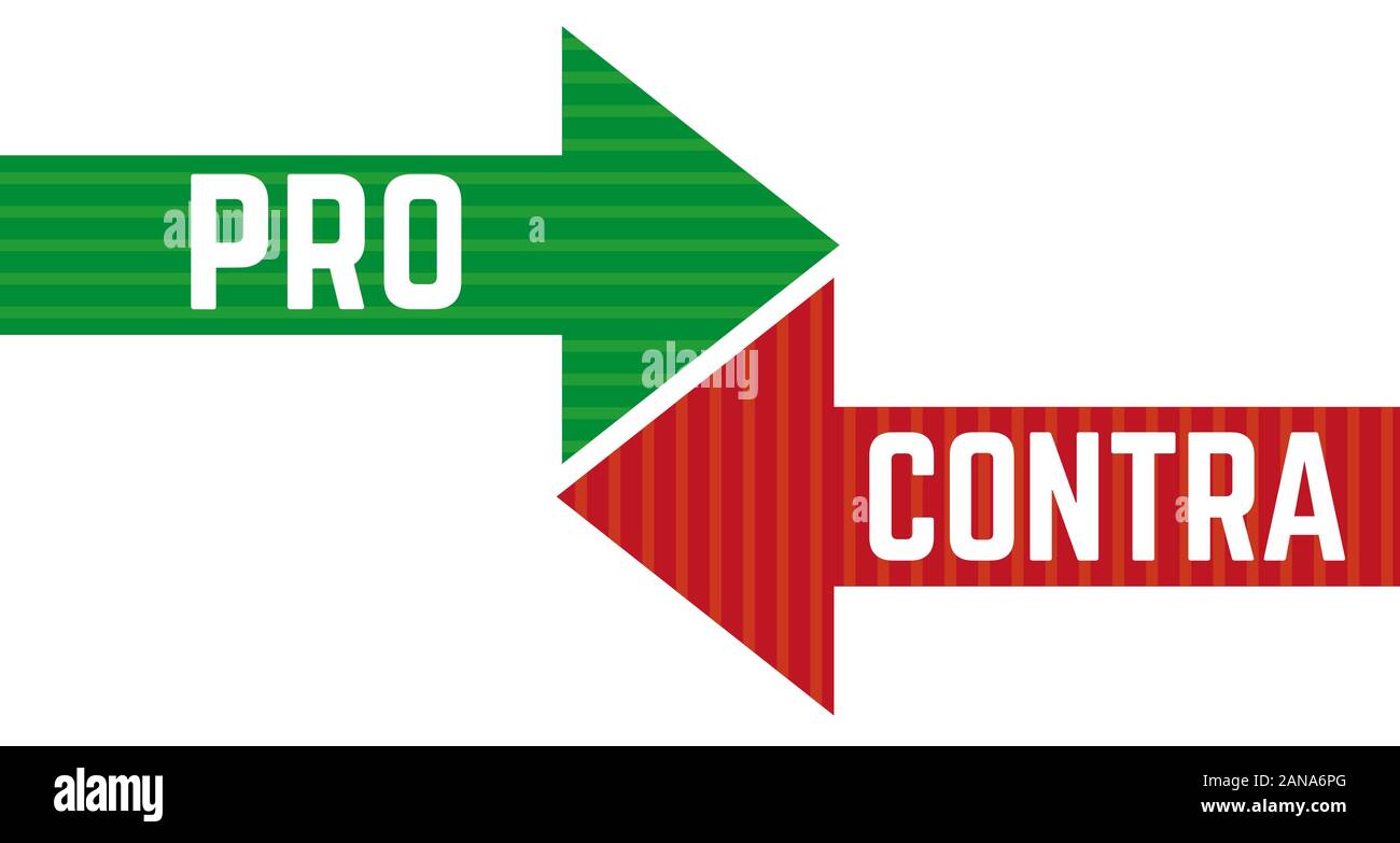 Pros and cons vector vectors hi-res stock photography and images - Alamy