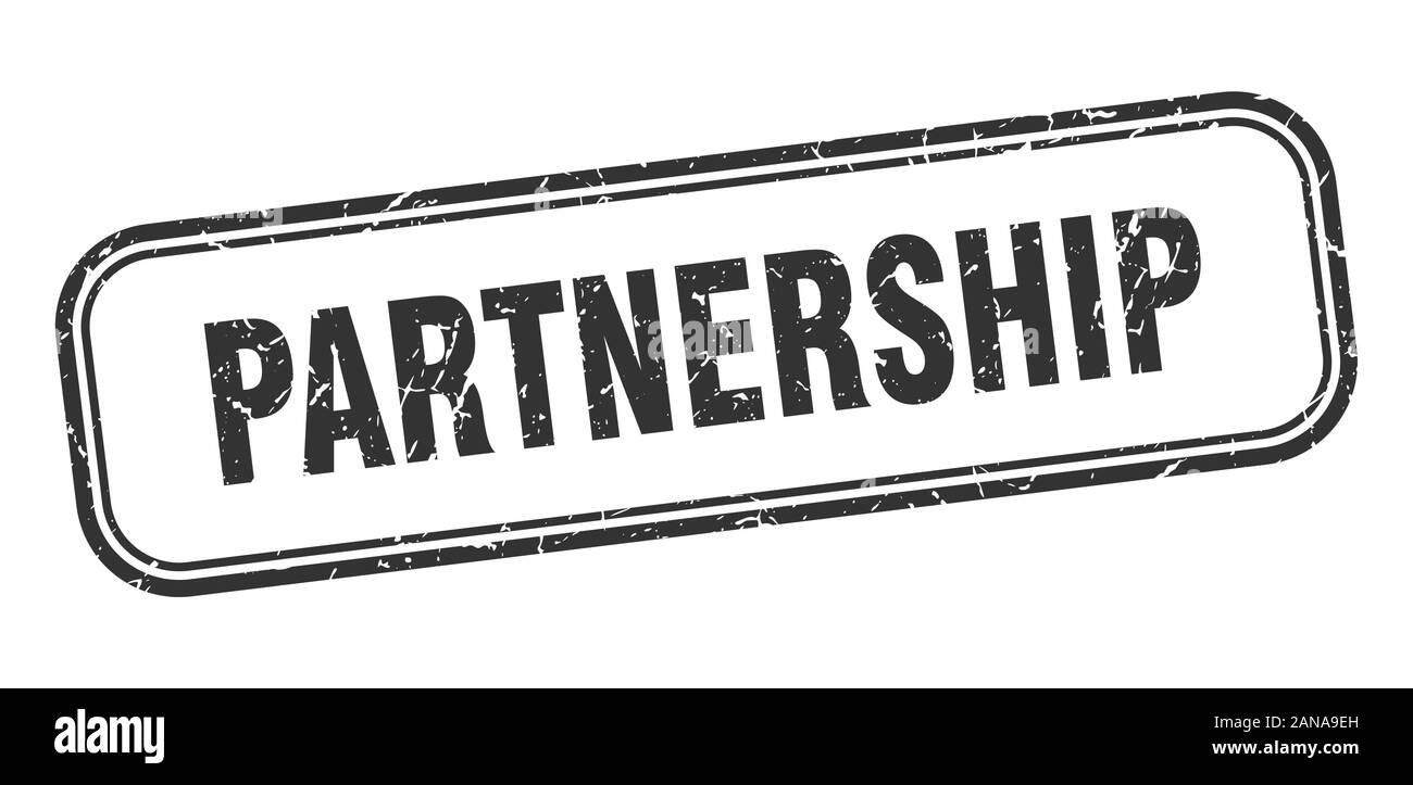 partnership stamp. partnership square grunge black sign Stock Vector ...