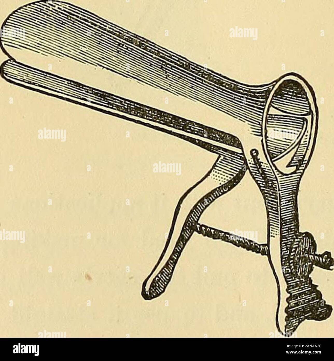 Manual of gynecology . Fig. 88.Barnes crescent speculum. wall blade ...