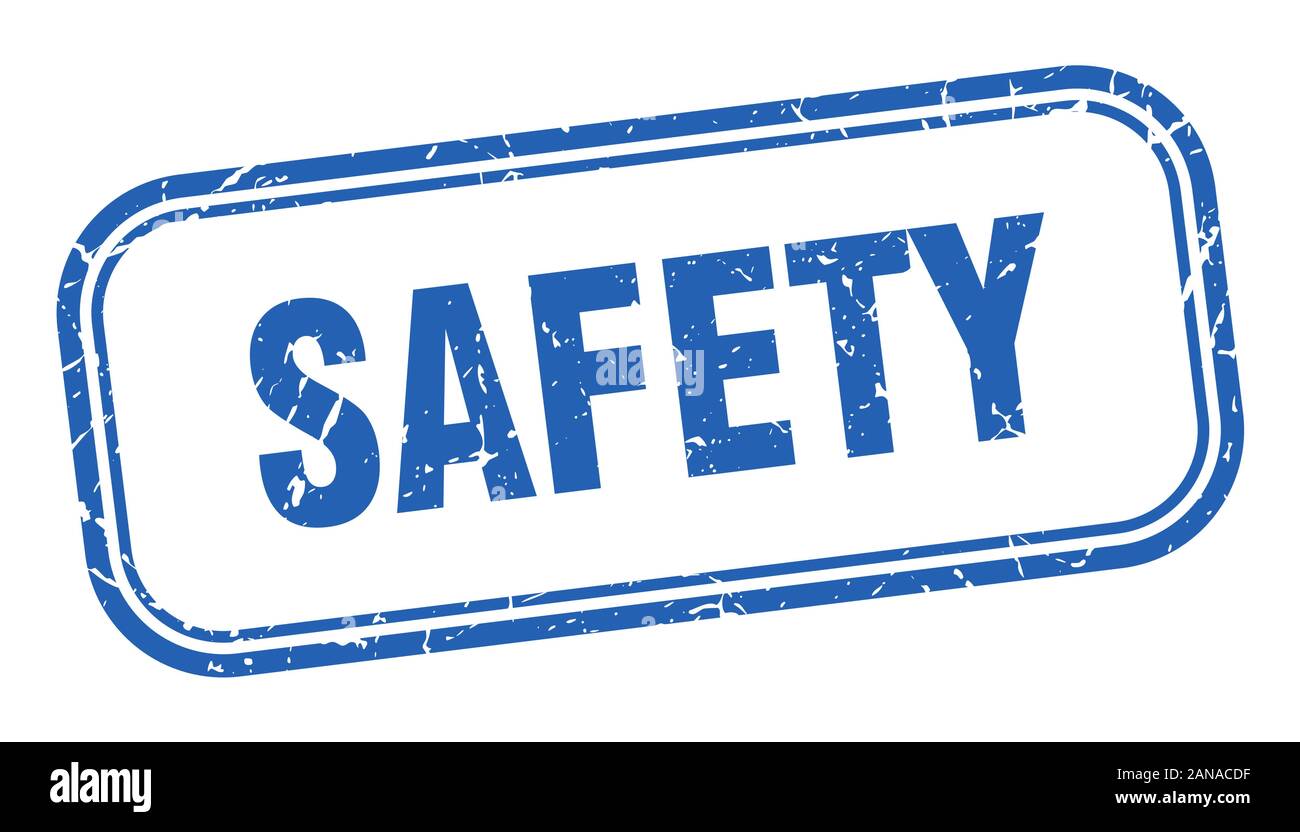 safety stamp. safety square grunge blue sign Stock Vector Image & Art ...