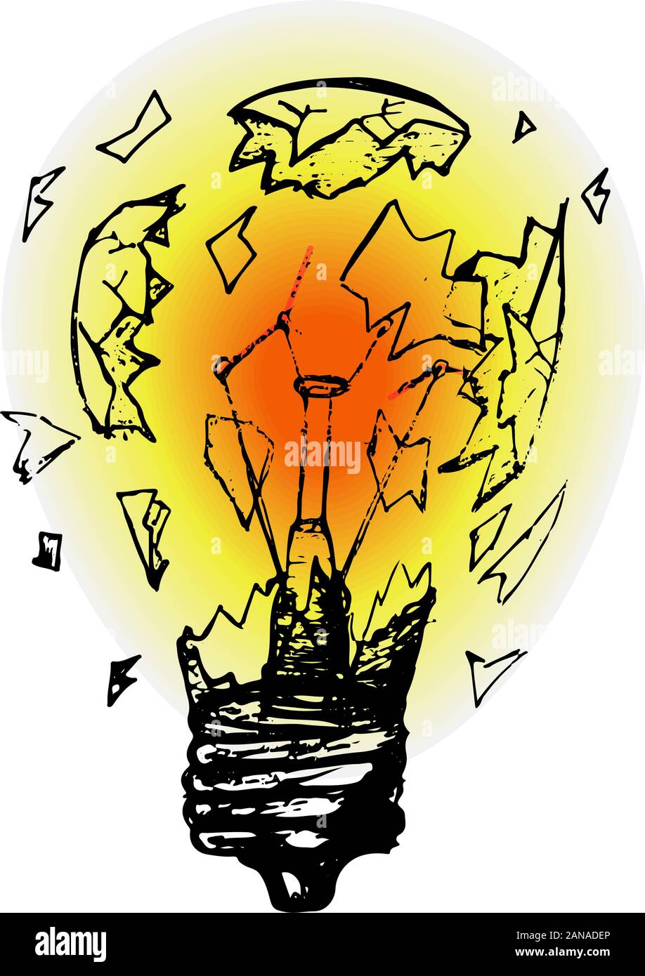 Broken Light Bulb Clip Art