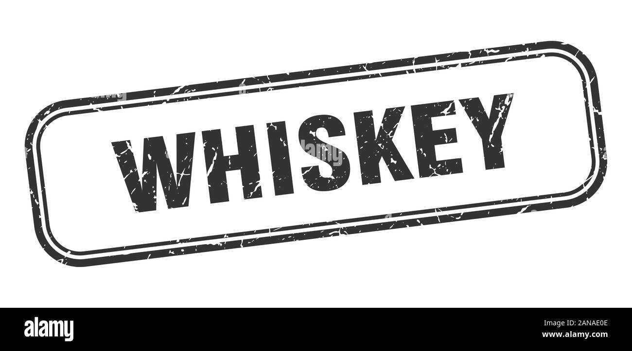 whiskey stamp. whiskey square grunge black sign Stock Vector Image ...