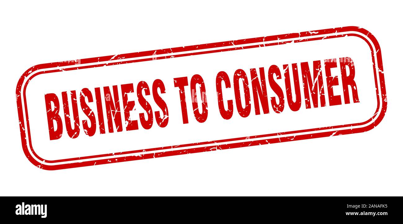 business to consumer stamp. business to consumer square grunge red sign ...