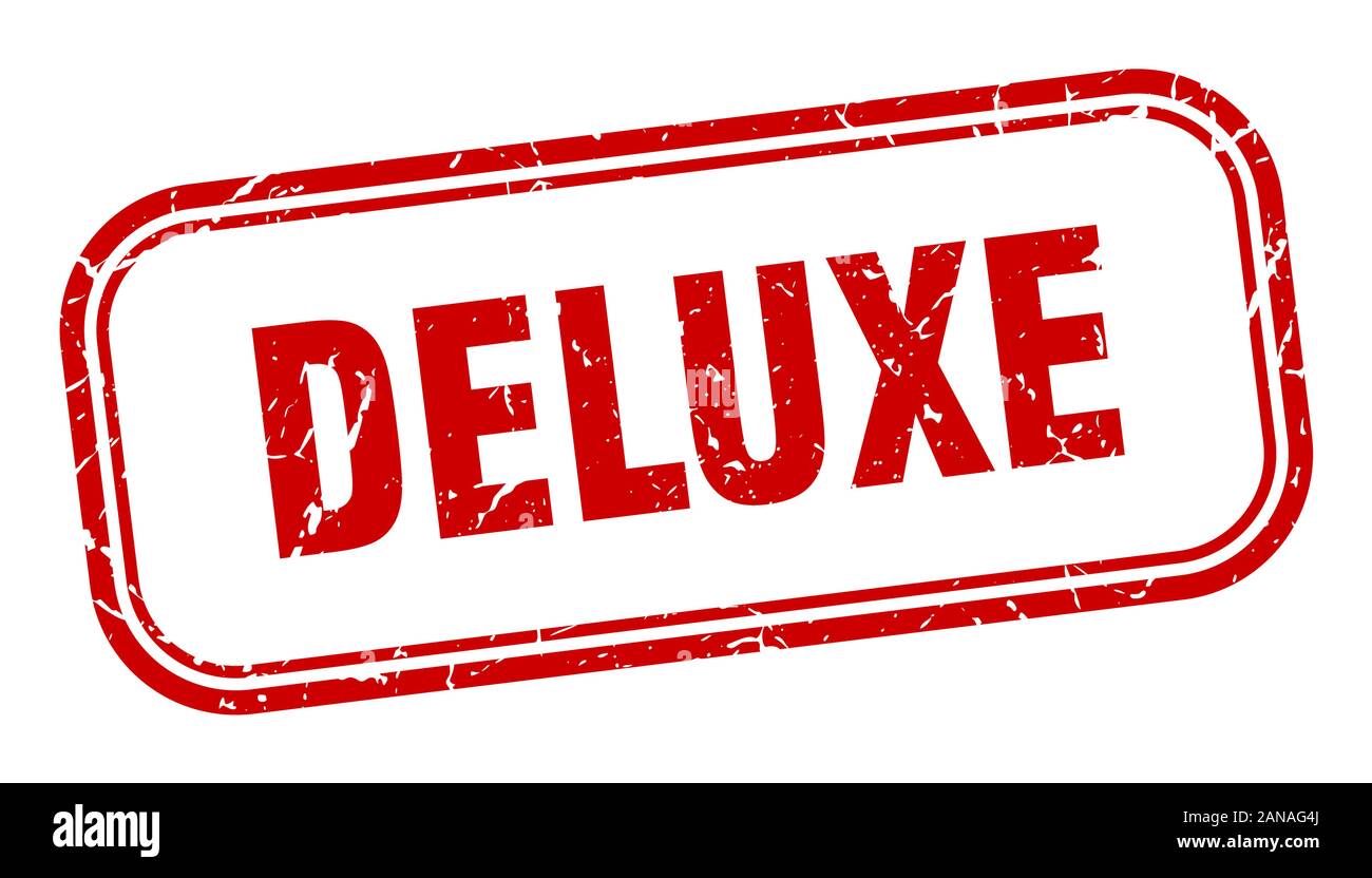 deluxe stamp. deluxe square grunge red sign Stock Vector Image & Art - Alamy