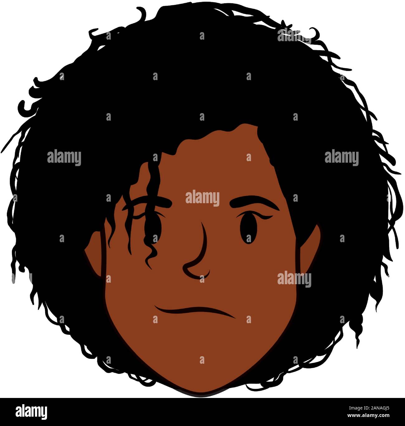 afro young woman head avatar character Stock Vector Image & Art - Alamy