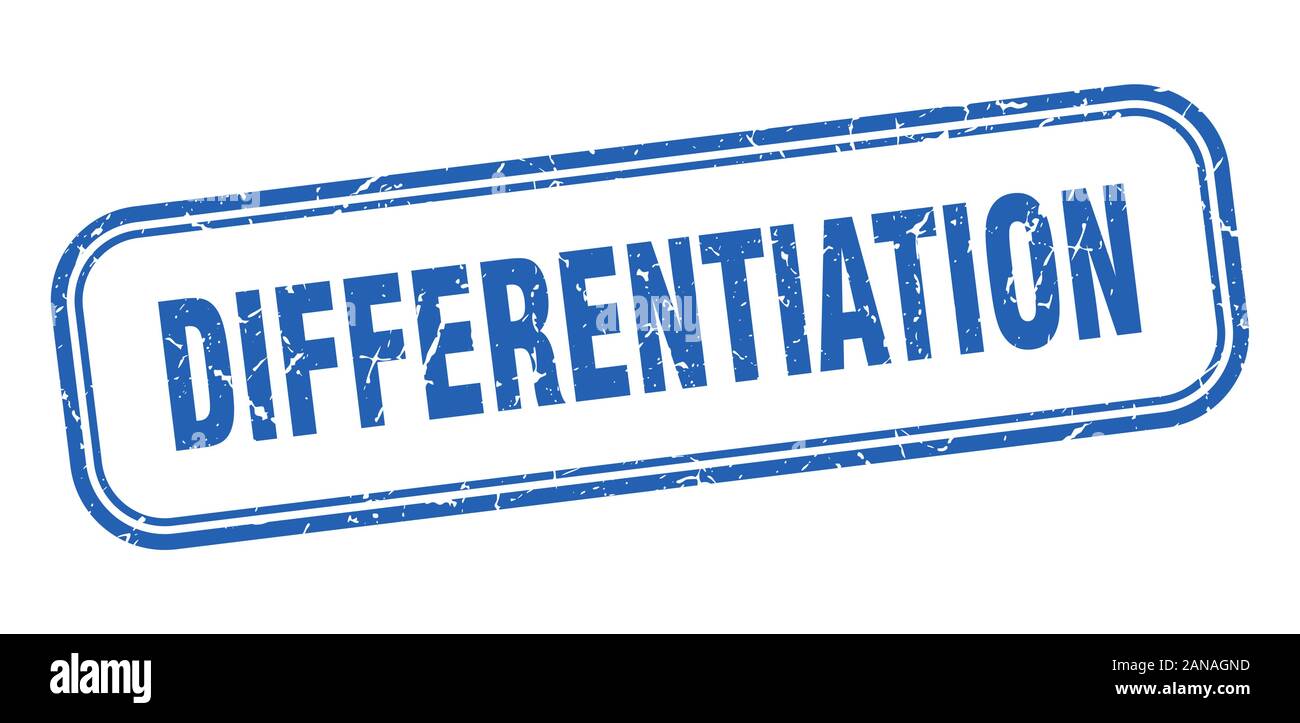 differentiation stamp. differentiation square grunge blue sign Stock ...