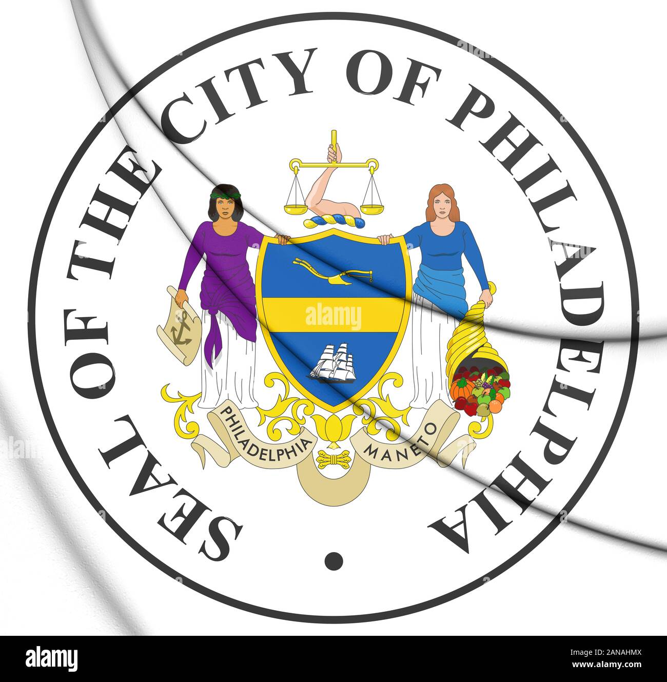 3D Seal of Philadelphia (Pennsylvania), USA. 3D Illustration Stock ...
