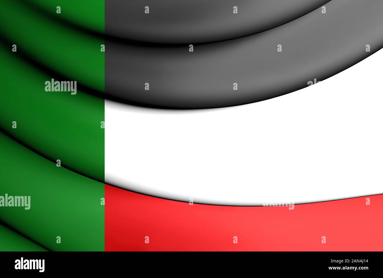 3D Flag of Goshen (1882-1883), South Africa. 3D Illustration Stock ...