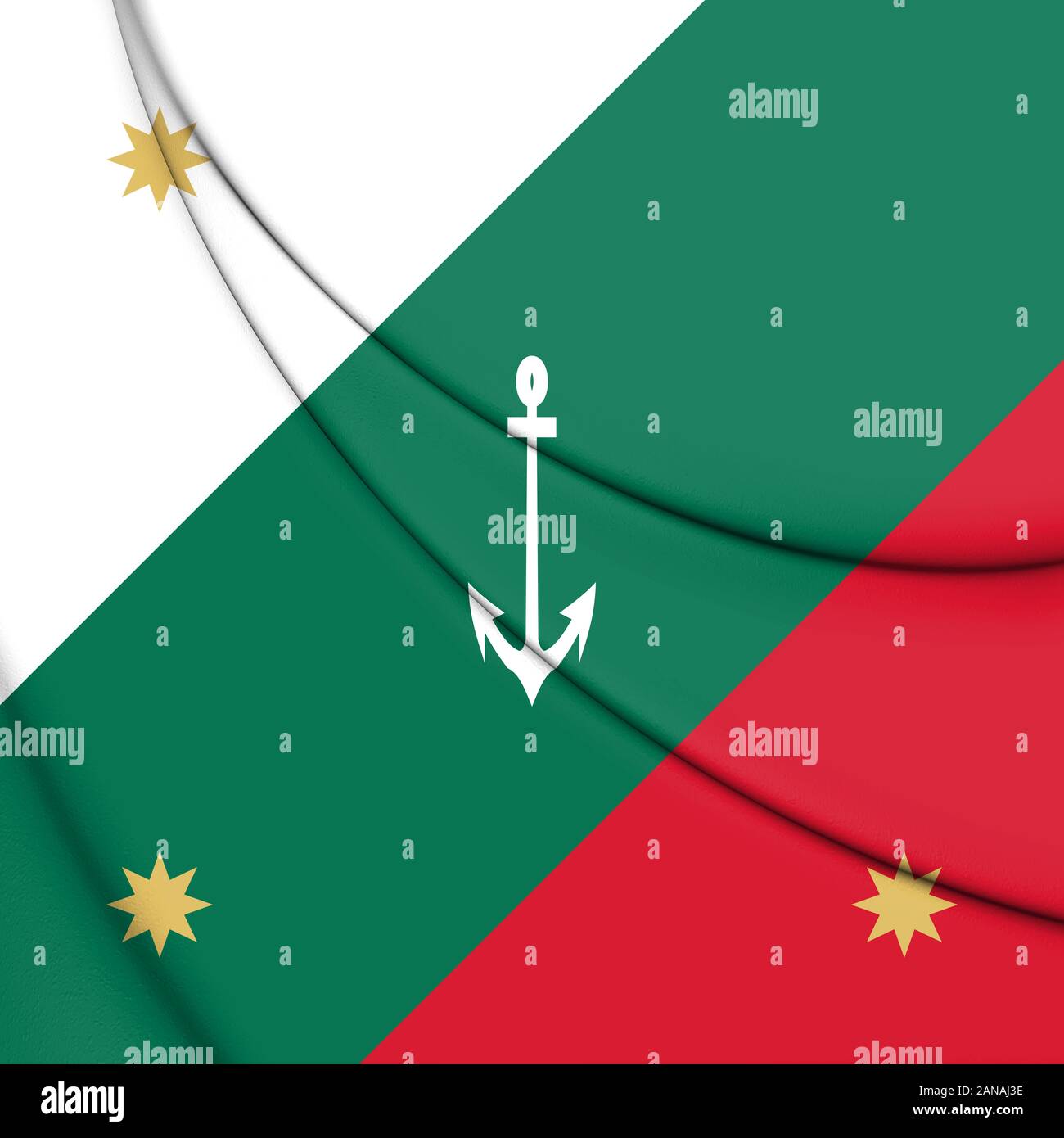 3D Naval Jack of Mexico. 3D Illustration Stock Photo - Alamy