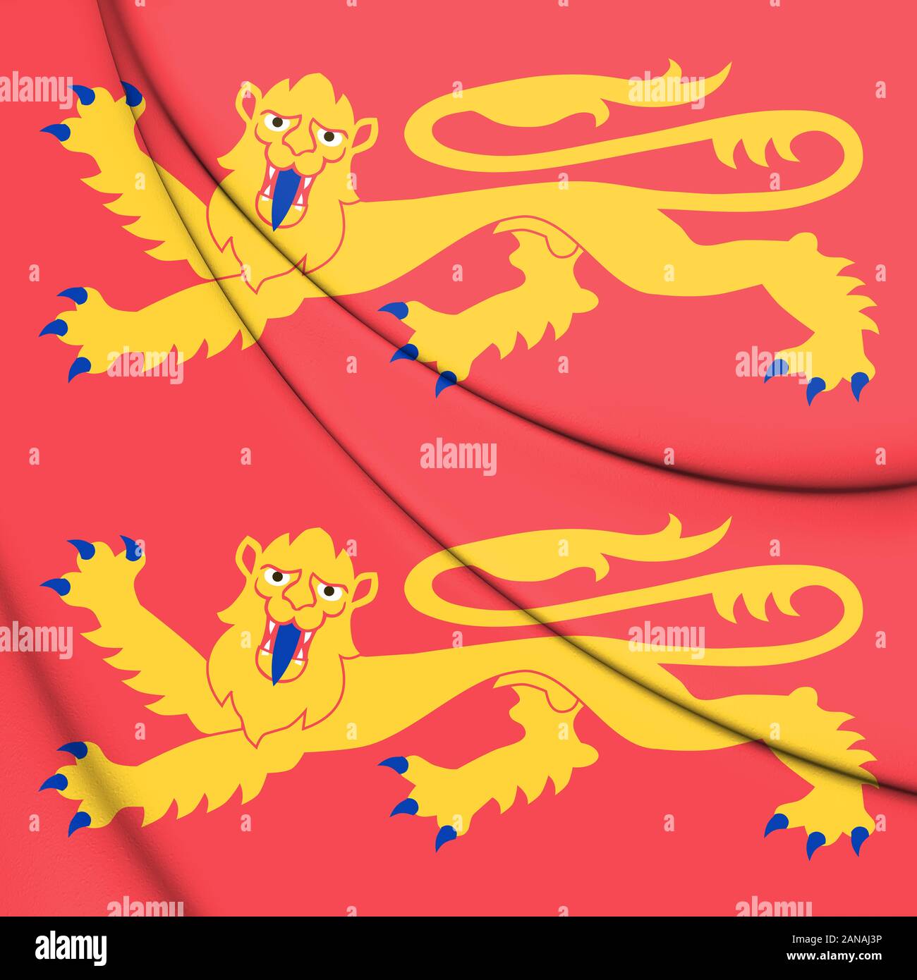 3D Flag of Normandy, France. 3D Illustration Stock Photo - Alamy