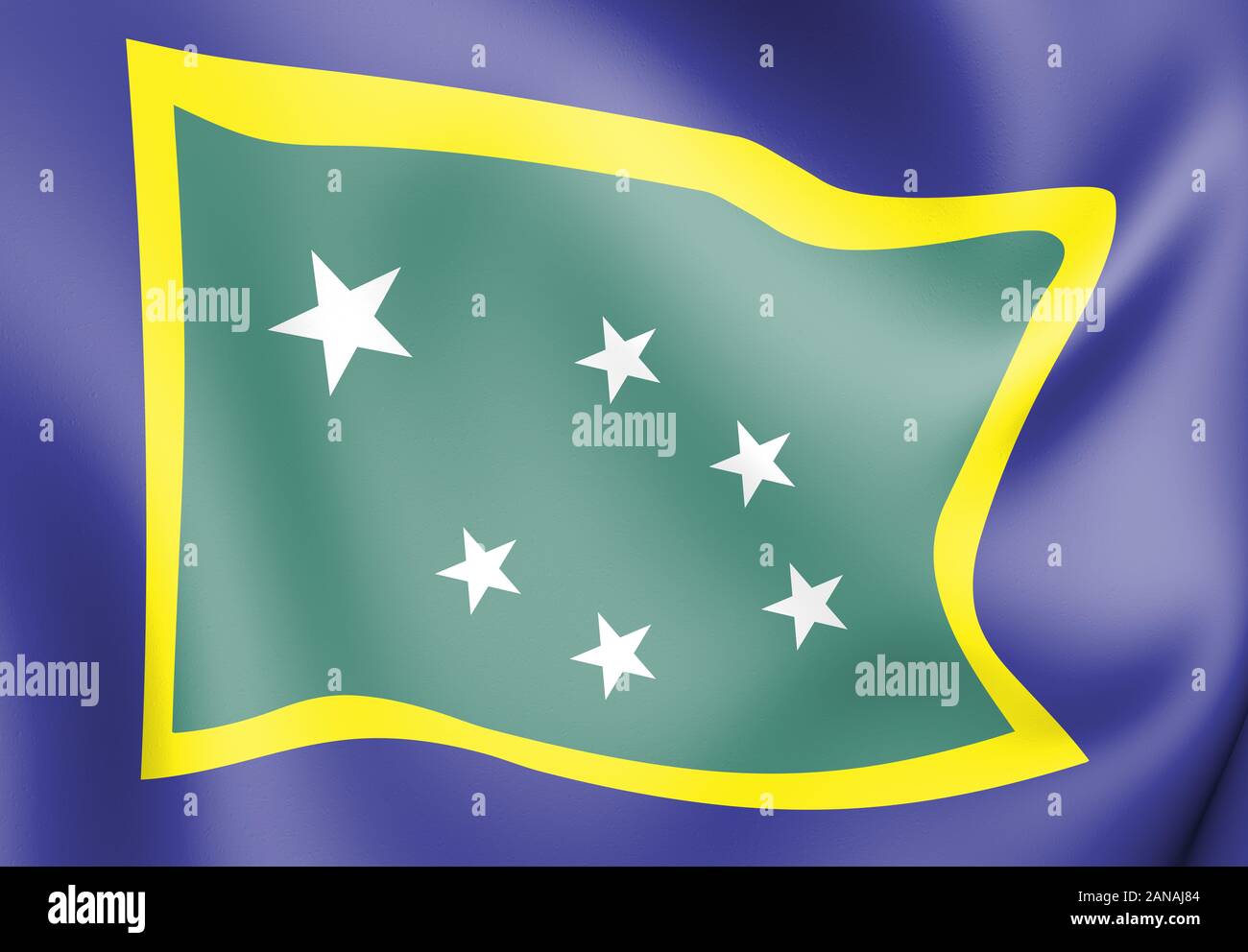 3D Flag of Araci (Bahia State), Brazil. 3D Illustration Stock Photo - Alamy