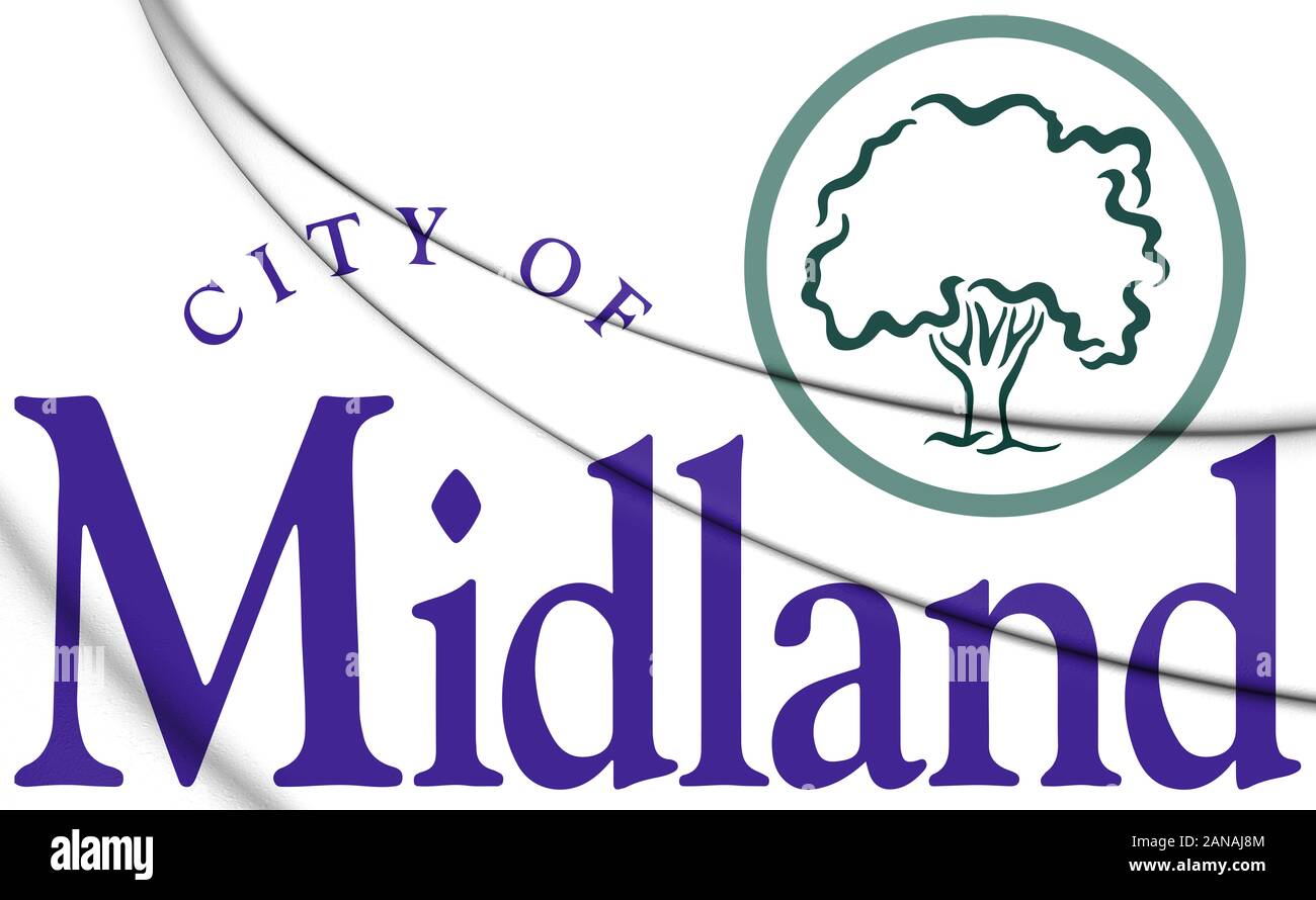 3D Emblem of Midland (Michigan), USA. 3D Illustration Stock Photo - Alamy