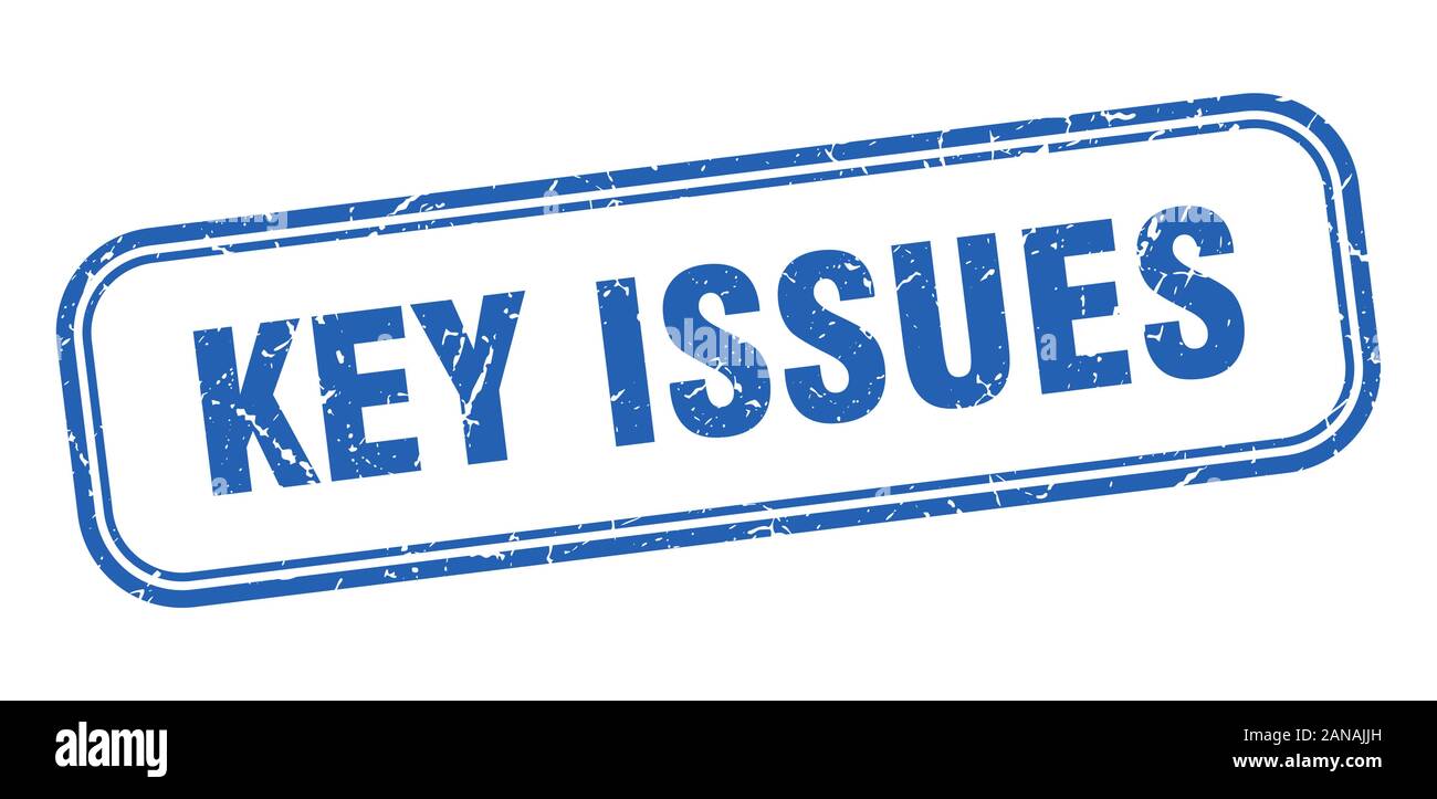 key issues stamp. key issues square grunge blue sign Stock Vector Image ...