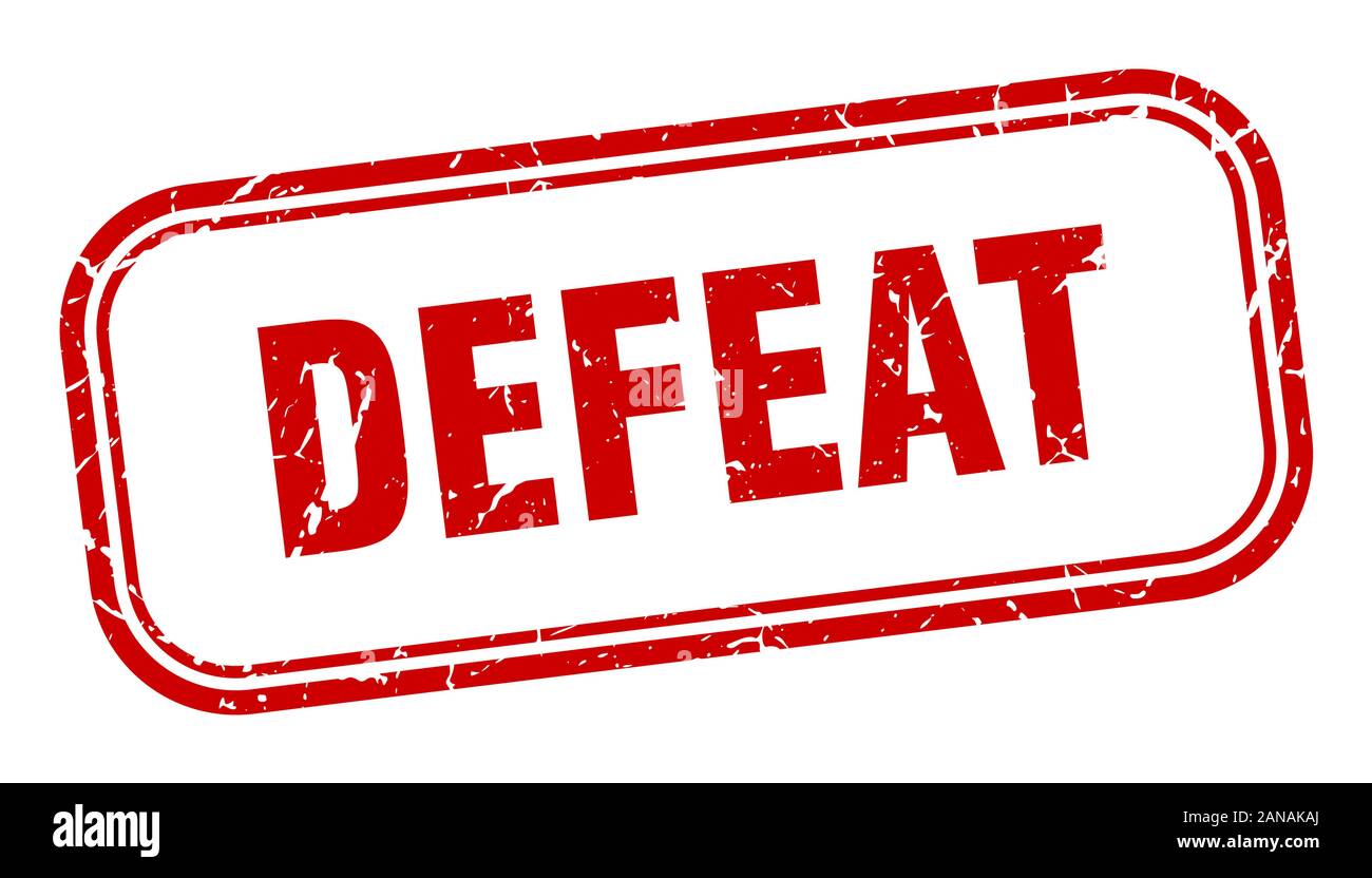 defeat stamp. defeat square grunge red sign Stock Vector Image & Art ...