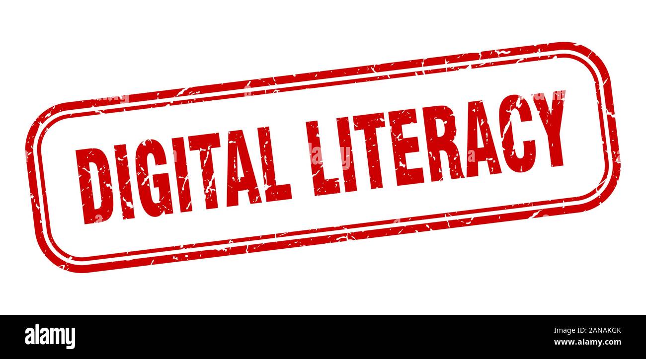 digital literacy stamp. digital literacy square grunge red sign Stock ...