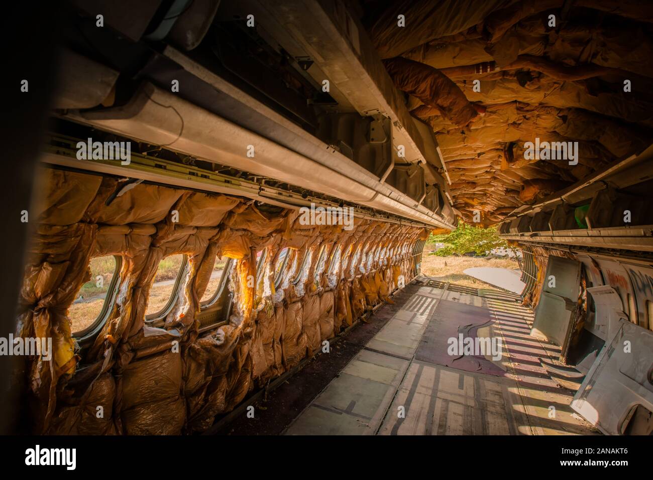 Bangkok/Thailand-06 December 2019: Bangkok airplane graveyard, window ...
