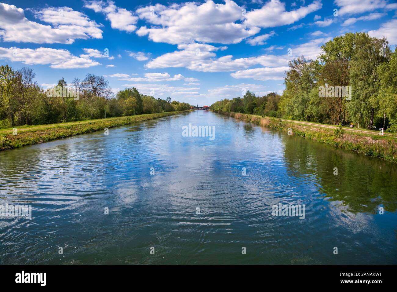 Lech Canal built for power generation and flood protection near ...