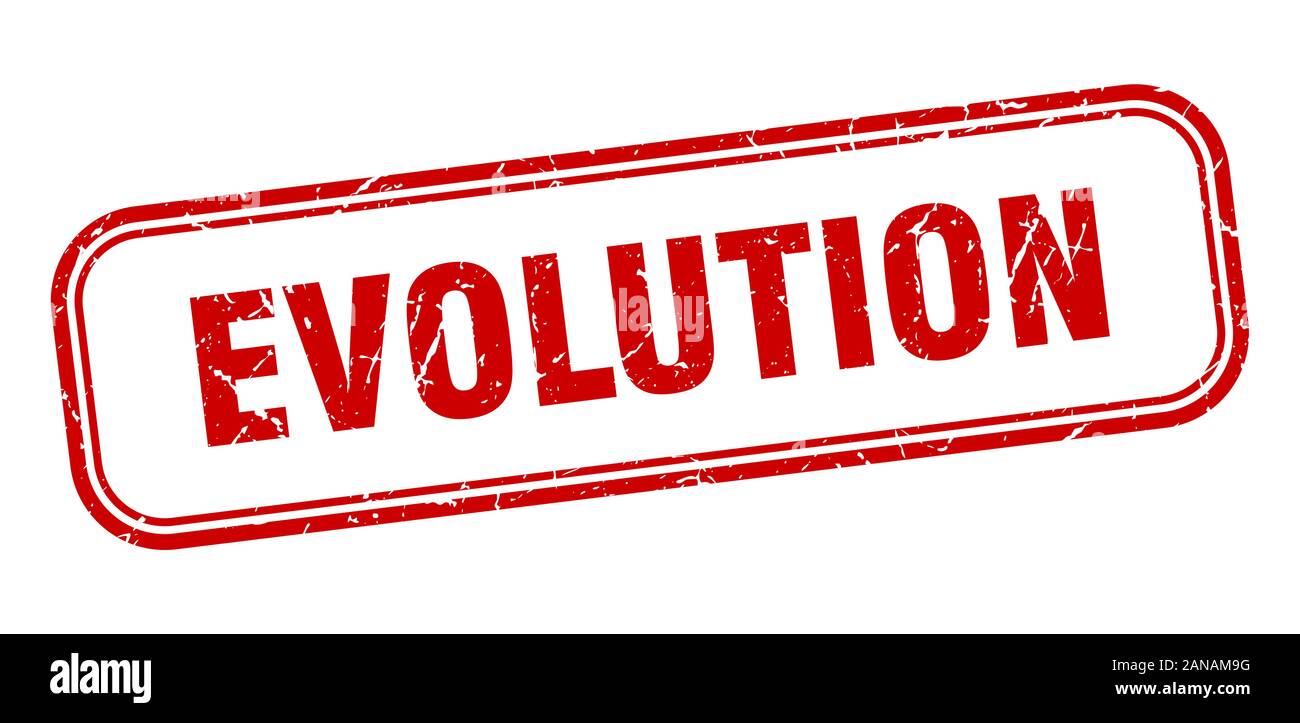 evolution stamp. evolution square grunge red sign Stock Vector Image ...