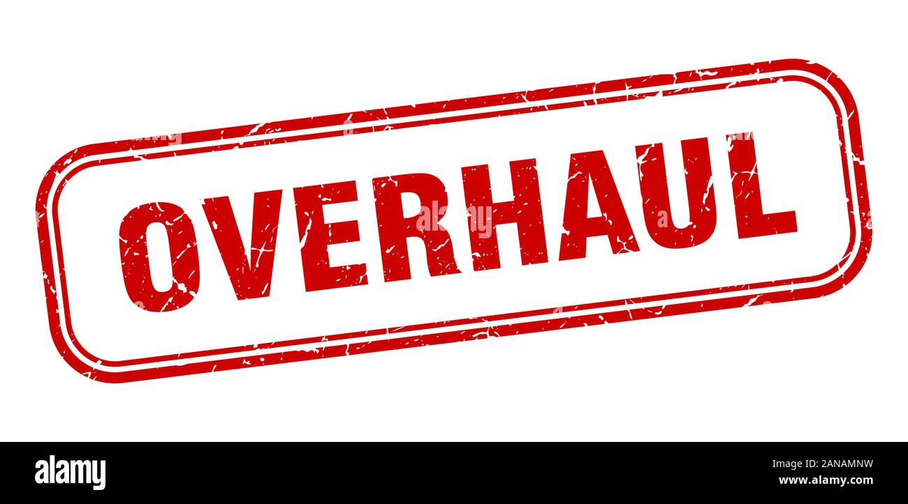 overhaul stamp. overhaul square grunge red sign Stock Vector Image ...