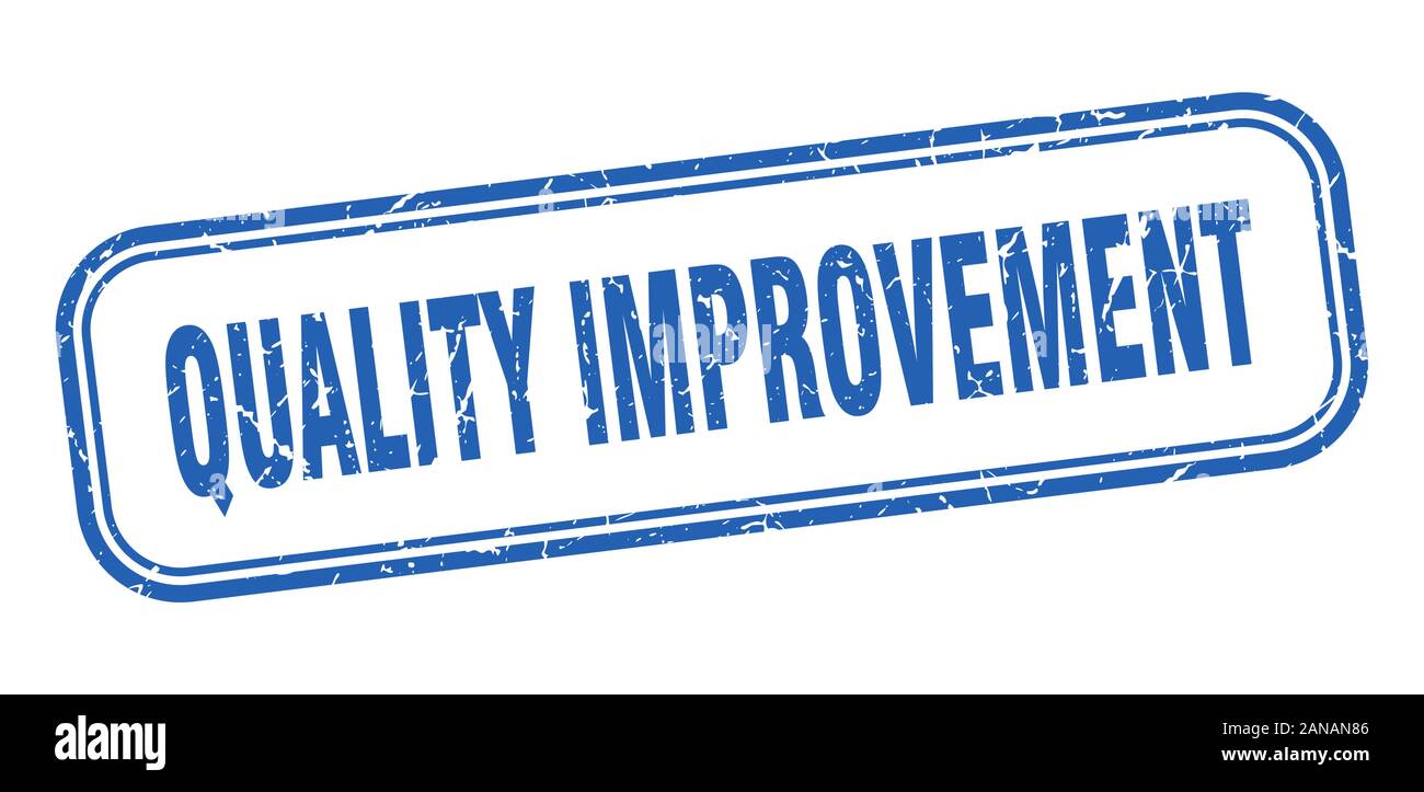 quality improvement stamp. quality improvement square grunge blue sign ...