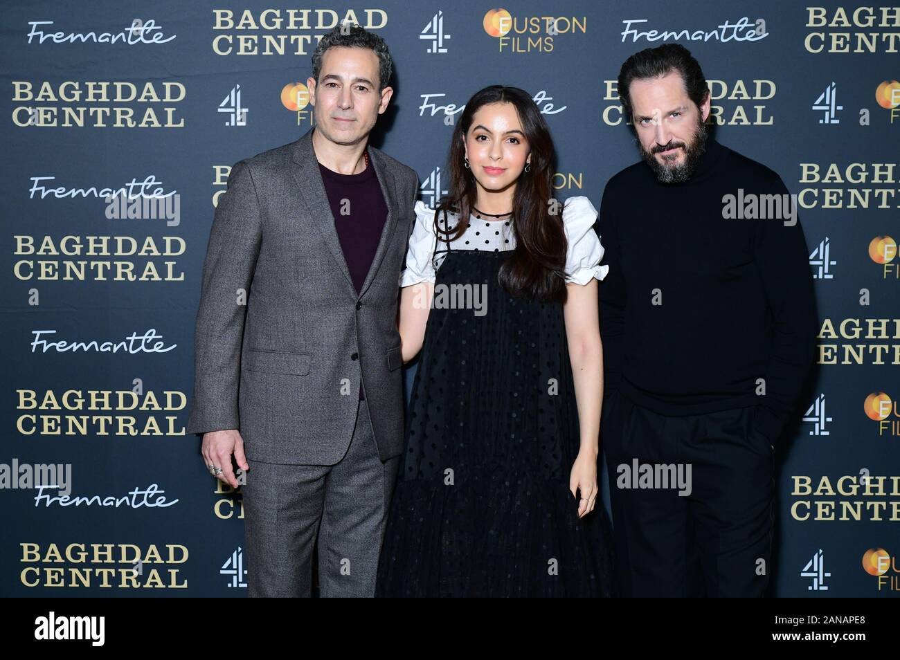 (left to right) Waleed Zuaiter, July Namir and Bertie Carvel attending ...