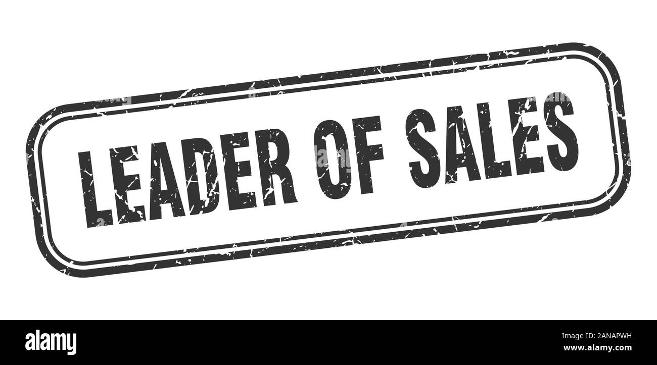 leader of sales stamp. leader of sales square grunge black sign Stock ...