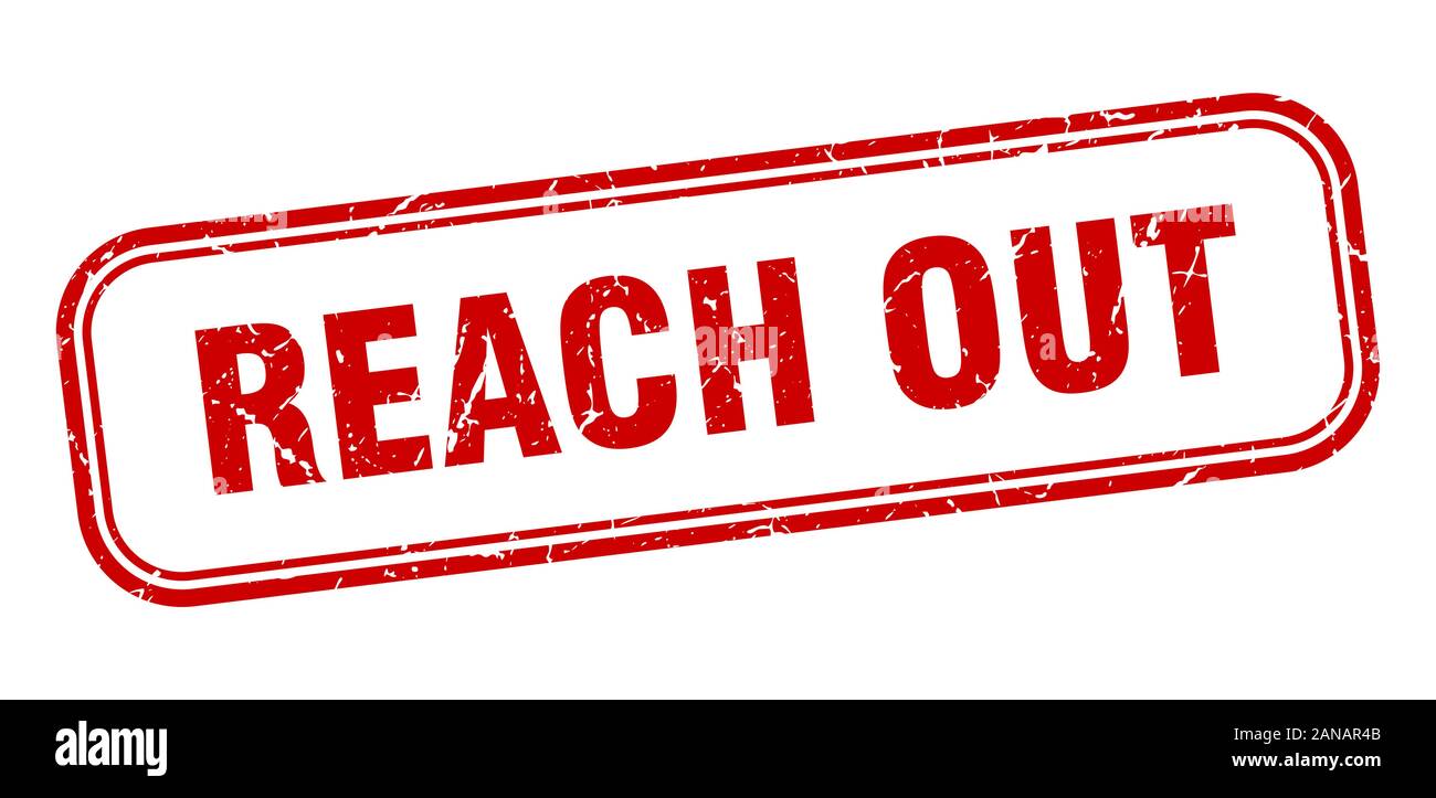 reach out stamp. reach out square grunge red sign Stock Vector Image ...