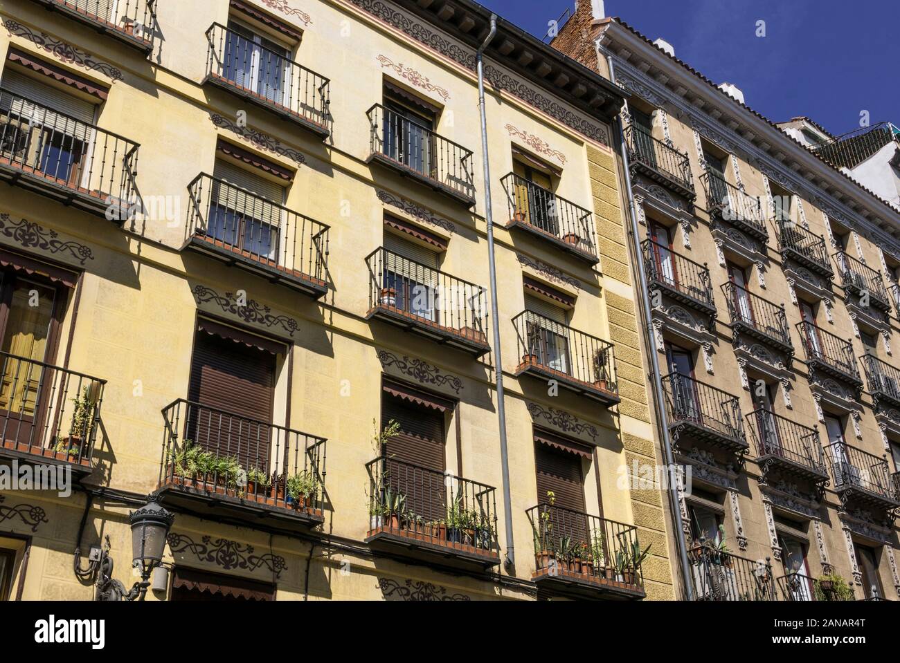 Spanish building with wooden shutters hi-res stock photography and ...