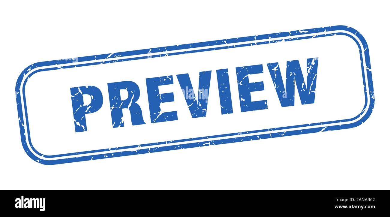 preview stamp. preview square grunge blue sign Stock Vector Image & Art - Alamy