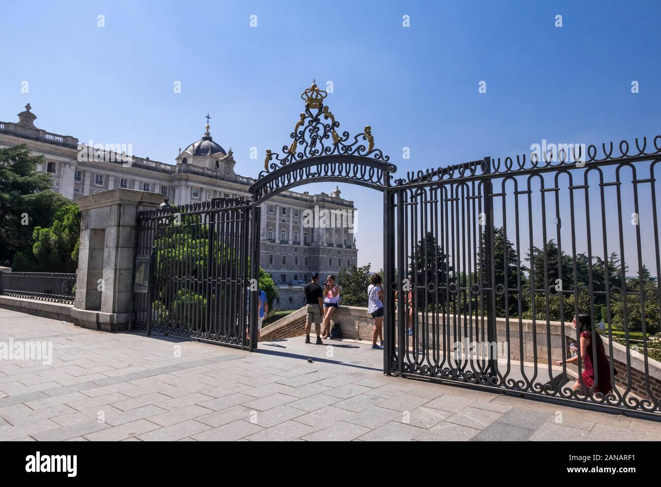 Ornate gate madrid palace hi-res stock photography and images - Alamy