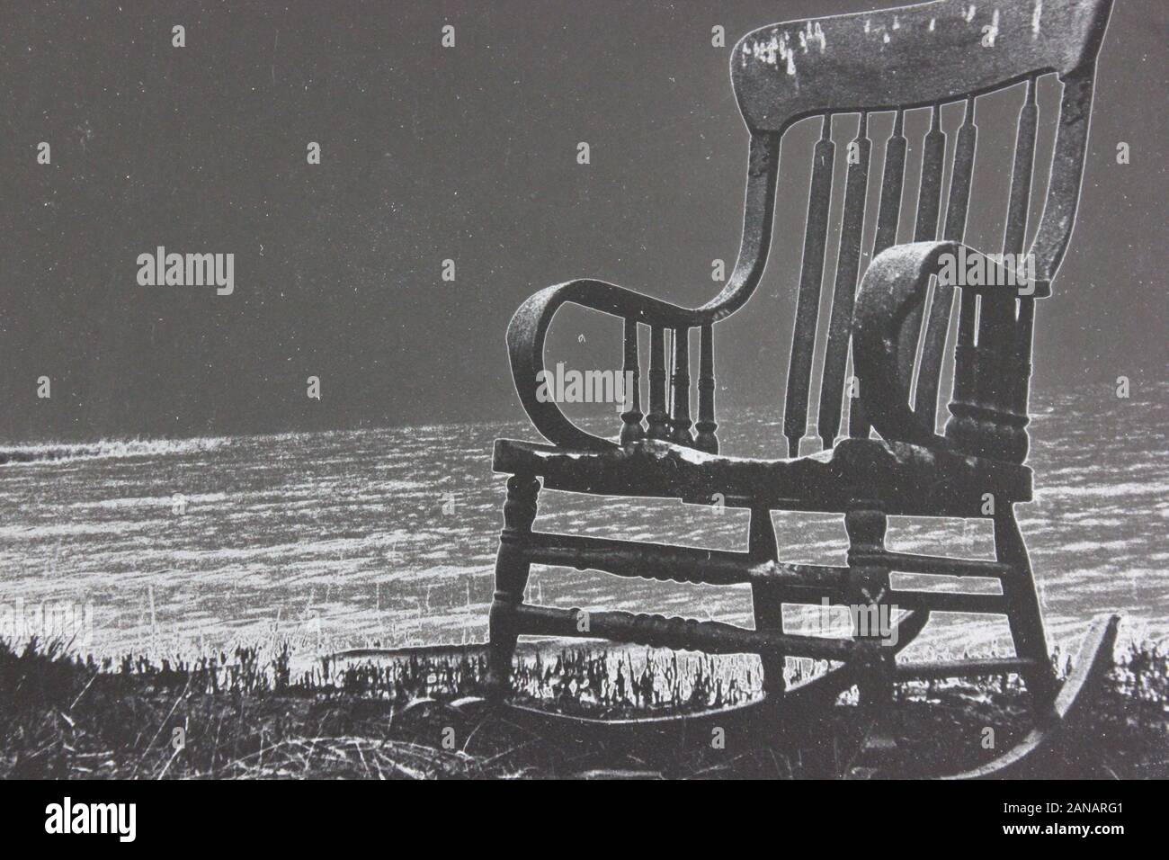 Fine seventies black and white extreme photography of a lonely vintage ...