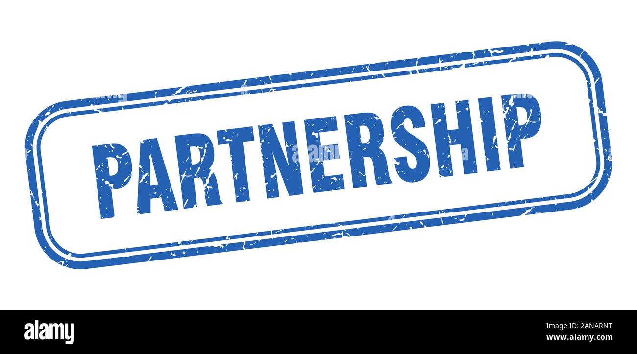 partnership stamp. partnership square grunge blue sign Stock Vector ...
